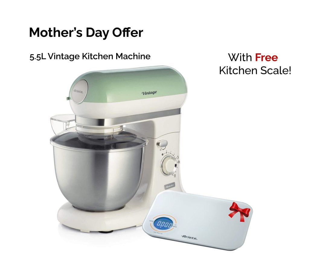 Vintage Kitchen Machine, 1200W, 5.5L With Free Touch Kitchen Scale ...