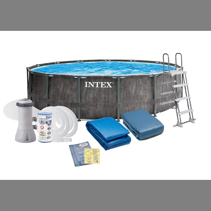 Intex - Prism Greywood Premium Pool Set 457 x 122 cm | Wonderbayt