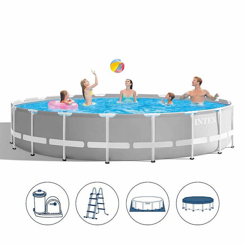 Intex - Prism Round Frame Pool Set, 610 x 132 cm | Wonderbayt