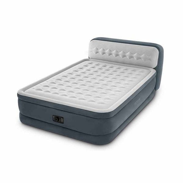 Intex - King-Size Inflatable Mattress Airbed With Headboard | Wonderbayt