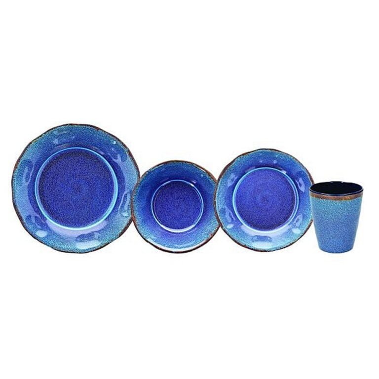 Tognana Table Set 16Pcs Blue Craquele | Wonderbayt