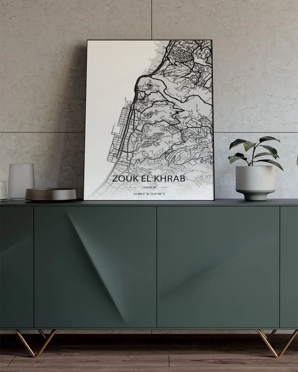 Sook's Zouk el Khrab map Art Print | Wonderbayt